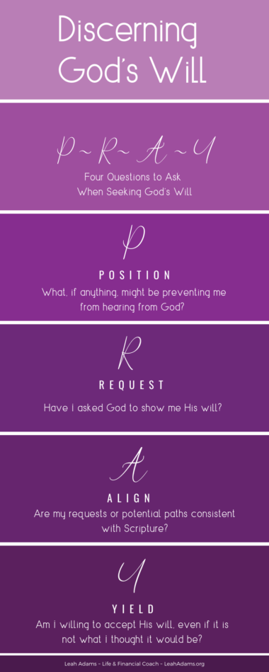 Discerning Gods Will Leah Adams